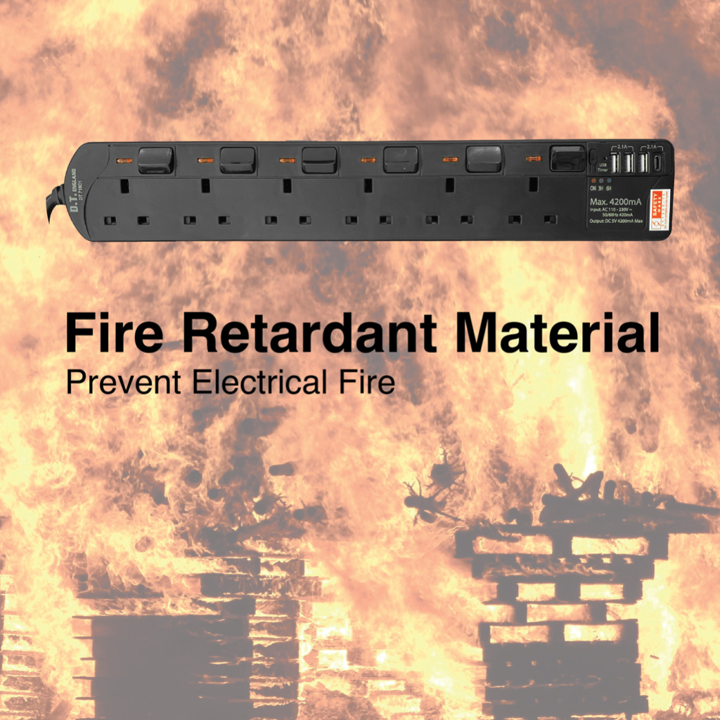 [BLACK SERIES] DT England TYPE C Charger and 4 USB Timer Extension ...