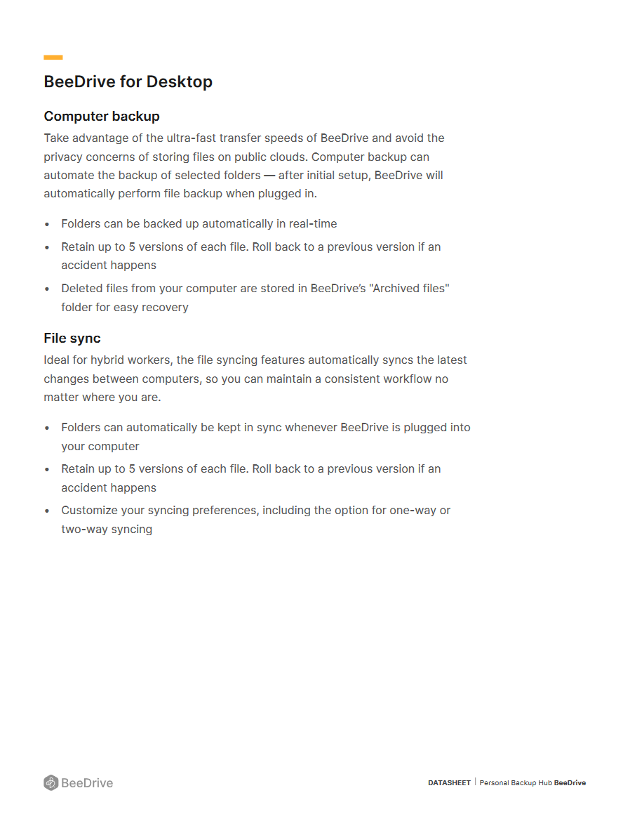 [Synology Official] BeeDrive Personal Backup Hub - Local 3-years ...