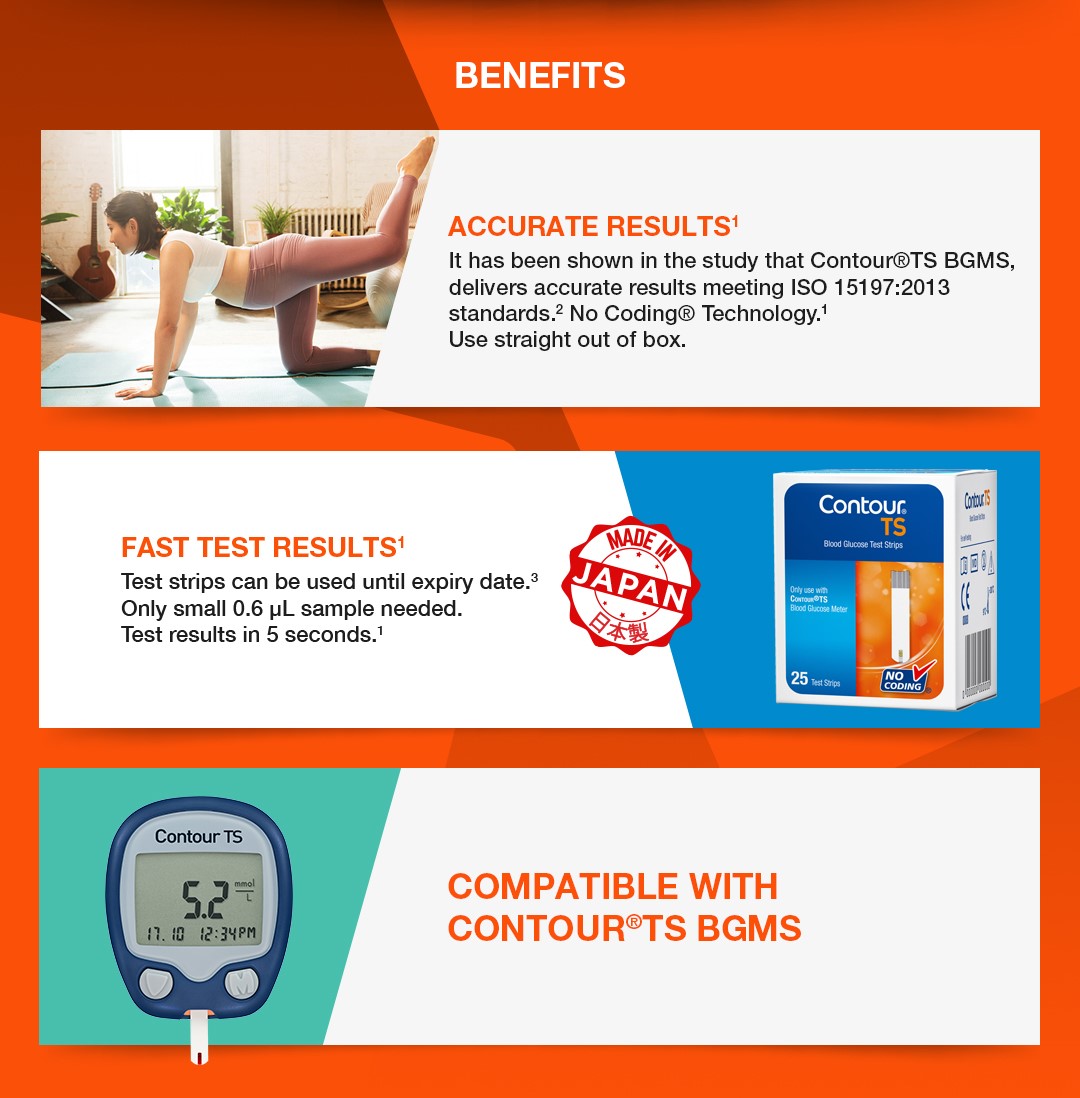 CONTOUR®TS Test Strips 100's + MICROLET® Lancets 100's | Shopee Singapore