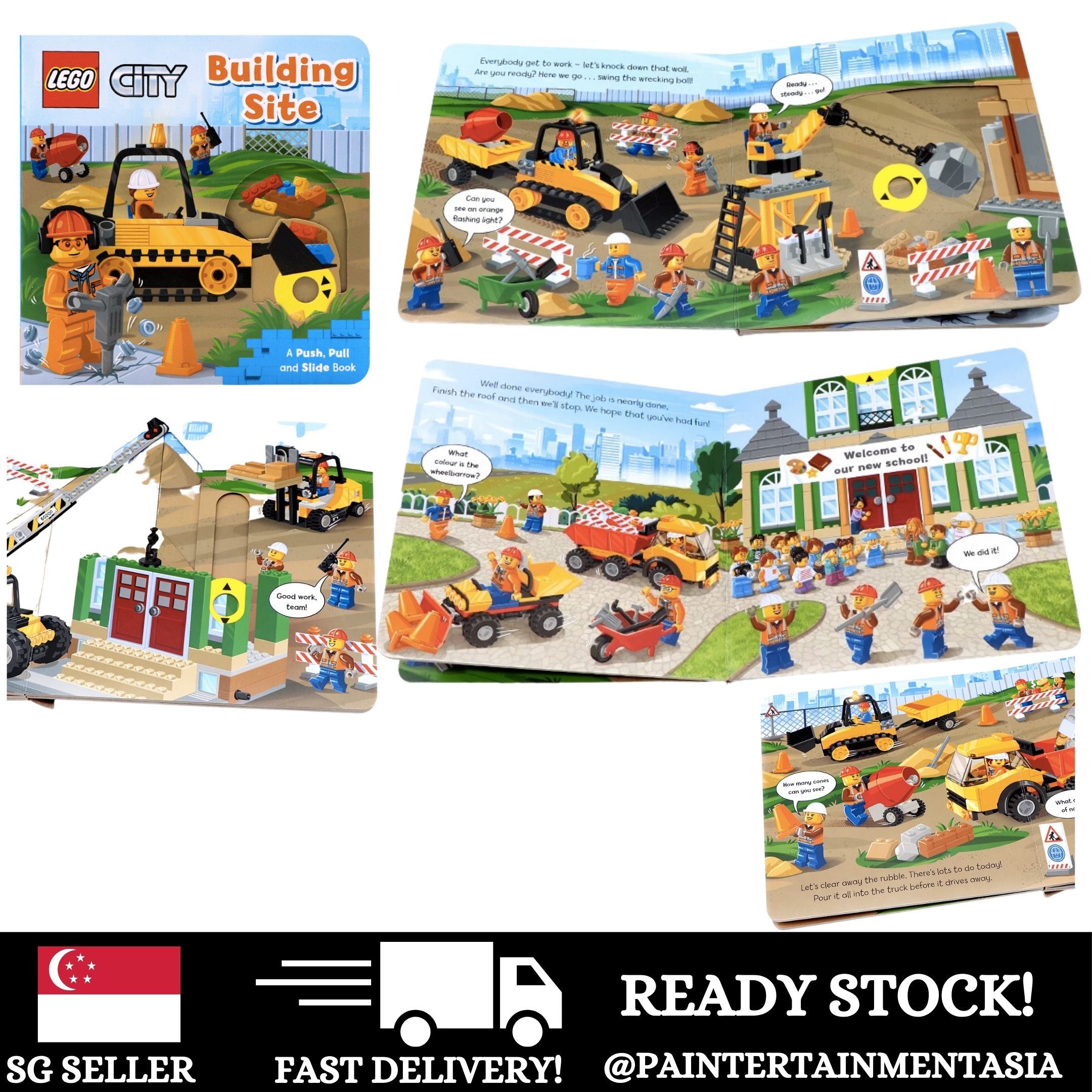 [SG SELLER] Lego City Pull and Slide Board Books | Fire Station Book ...