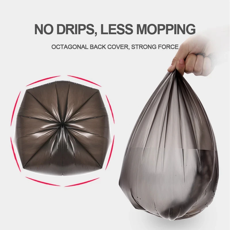 Stronger 20pcs/roll 46x50CM Black Trash Bags, Thick 10L Trash Bag ...
