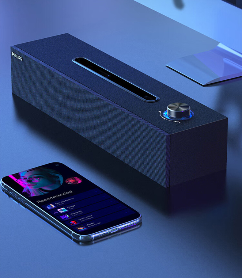 Philips Mini Surround Soundbar Speaker System with Wireless Bluetooth 5 ...