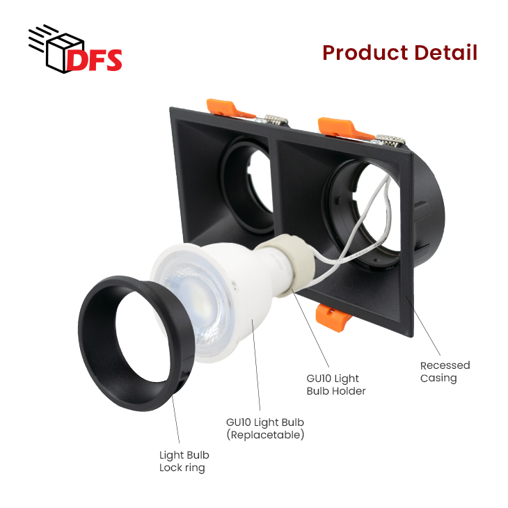 [BUY 1 FREE 1 BULB] DFS LED Spot Light ANTI GLARE 4W/5W Tri-tone/9W ...