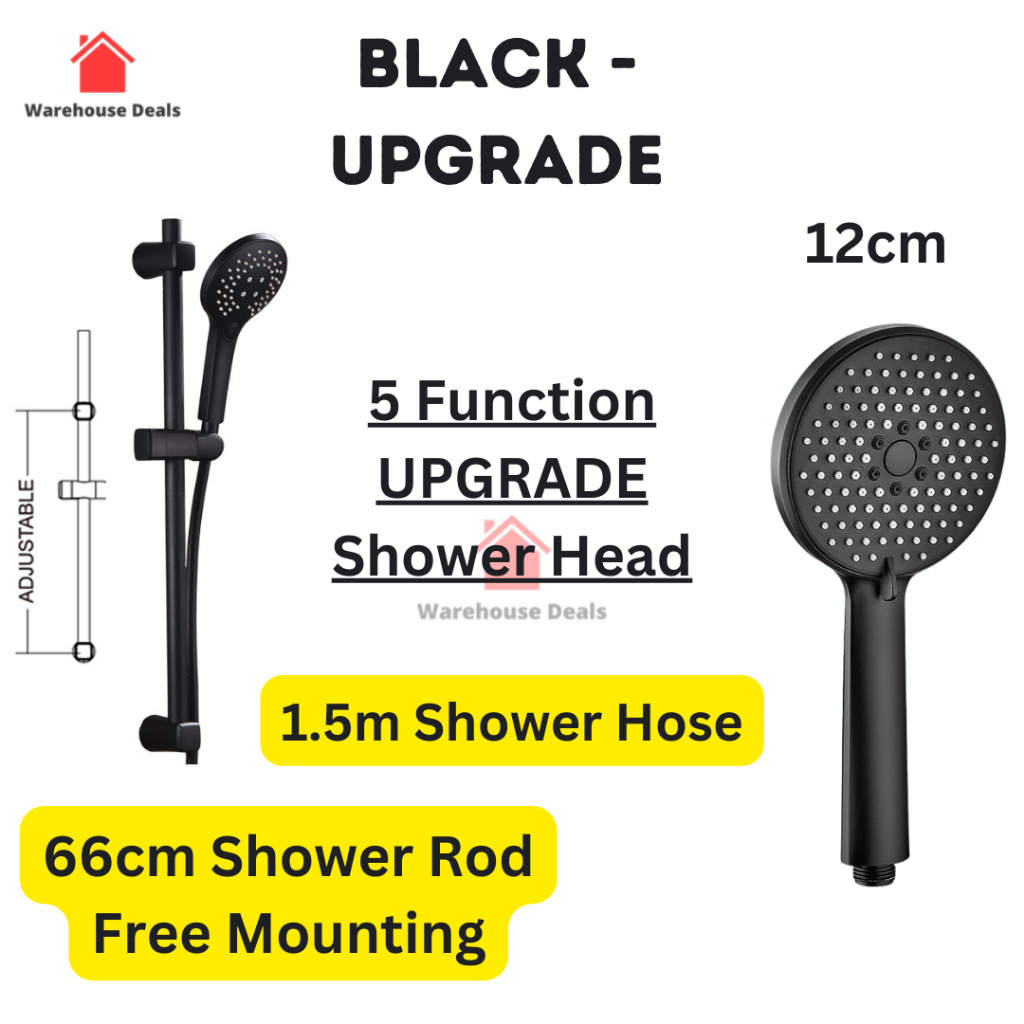 Hand Shower Set With Shower Head and Shower Bar High Pressure | Shopee ...