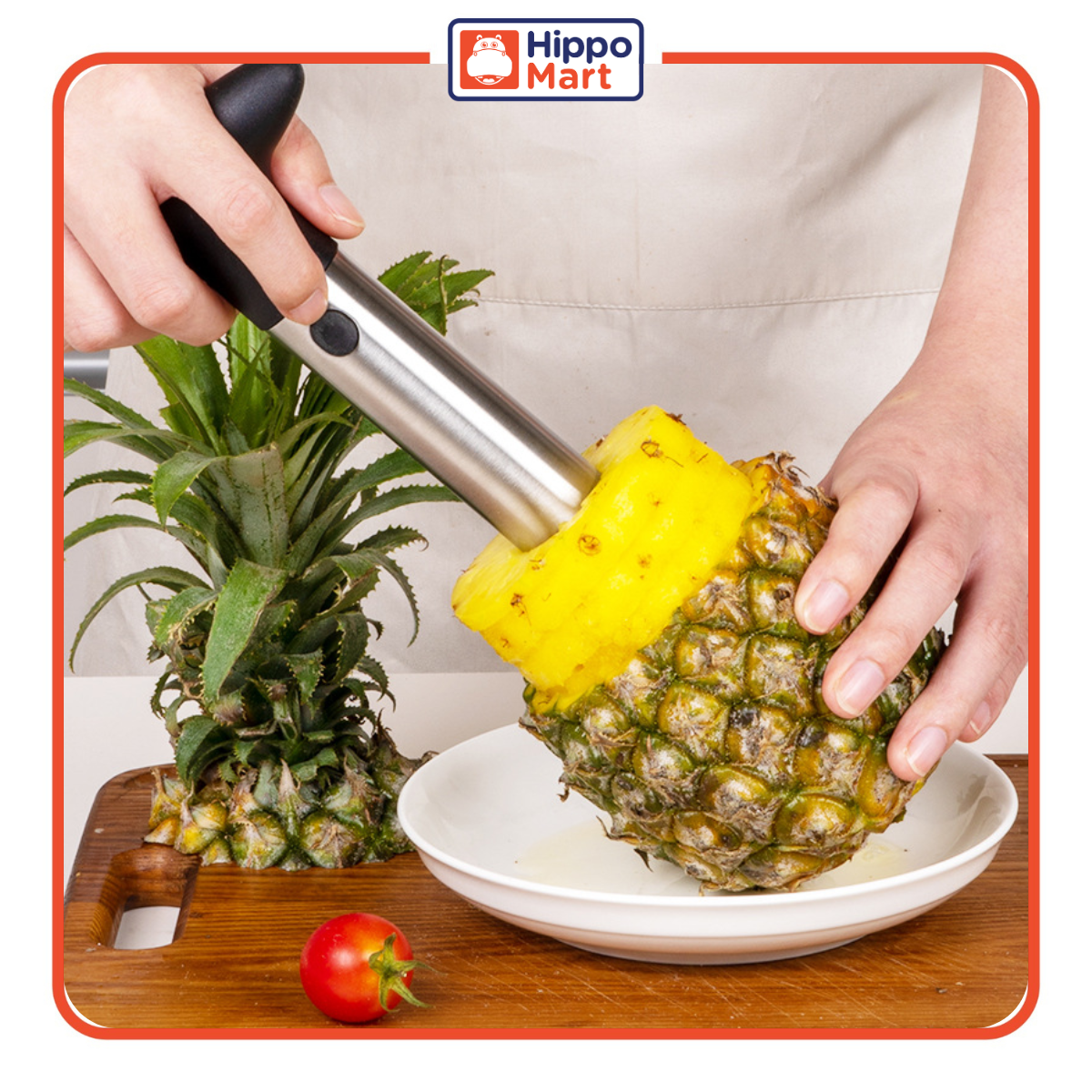 Pineapple Corer in SUS304 Stainless Steel with Ergonomic Handle ...