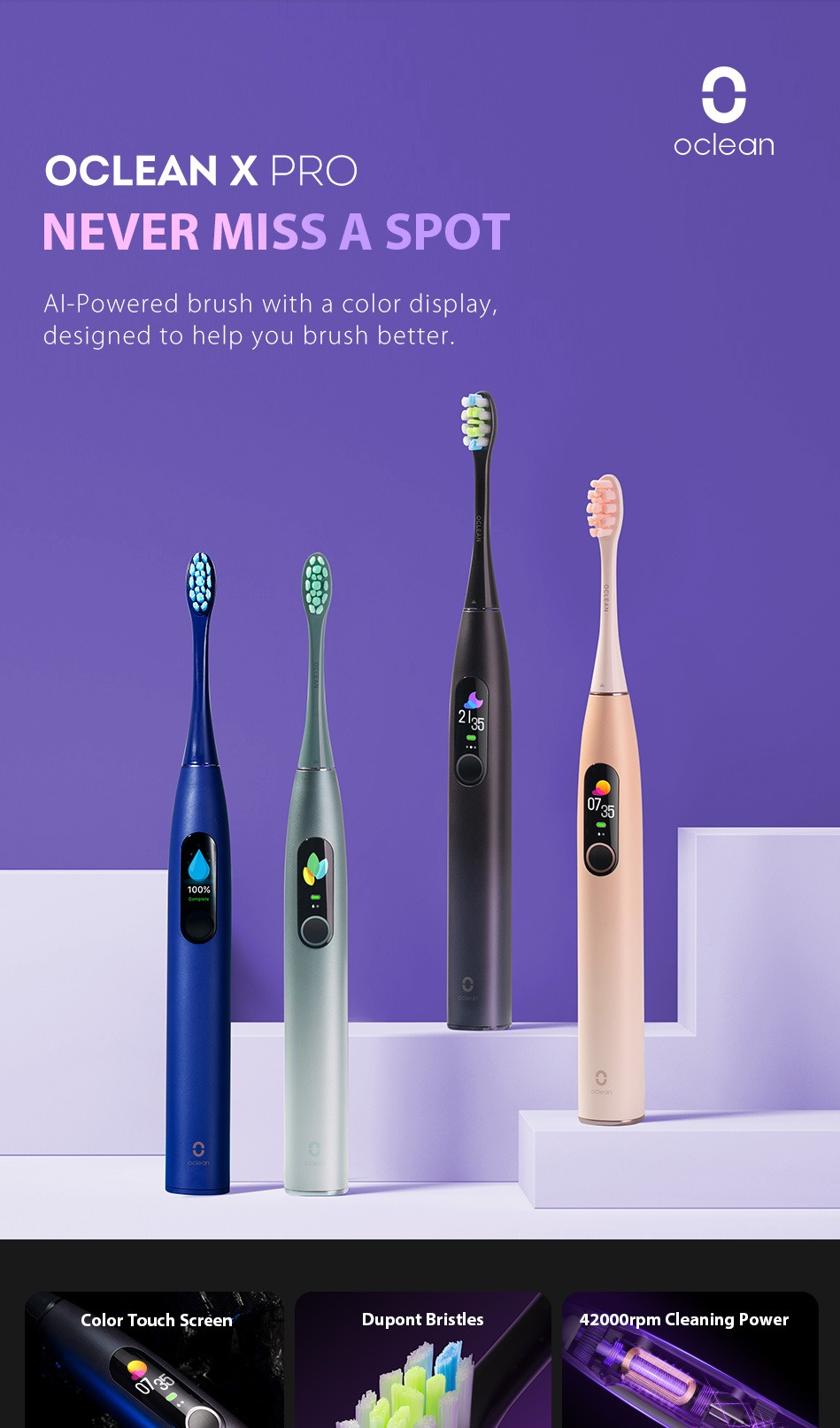[BEST VALUE] Oclean X Pro Smart world first Touch Screen Electric ...