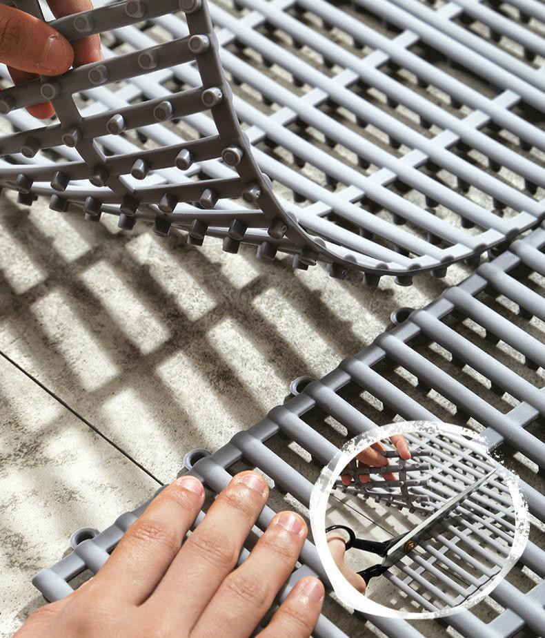 【SG Stock】TPE/TPR Anti-Slip Bathroom Mat DIY 30x30cm Mat Kitchen Toilet ...