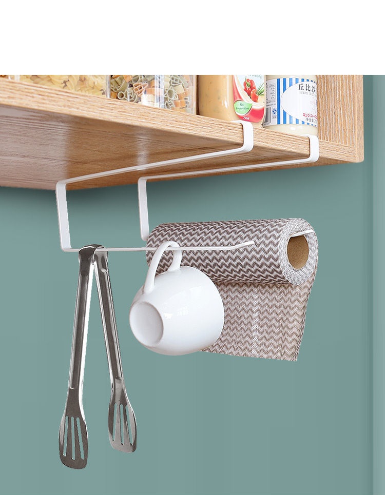 Under Cabinet Paper Towel Holder, Paper Roll Wall Shelf Hanging Paper ...