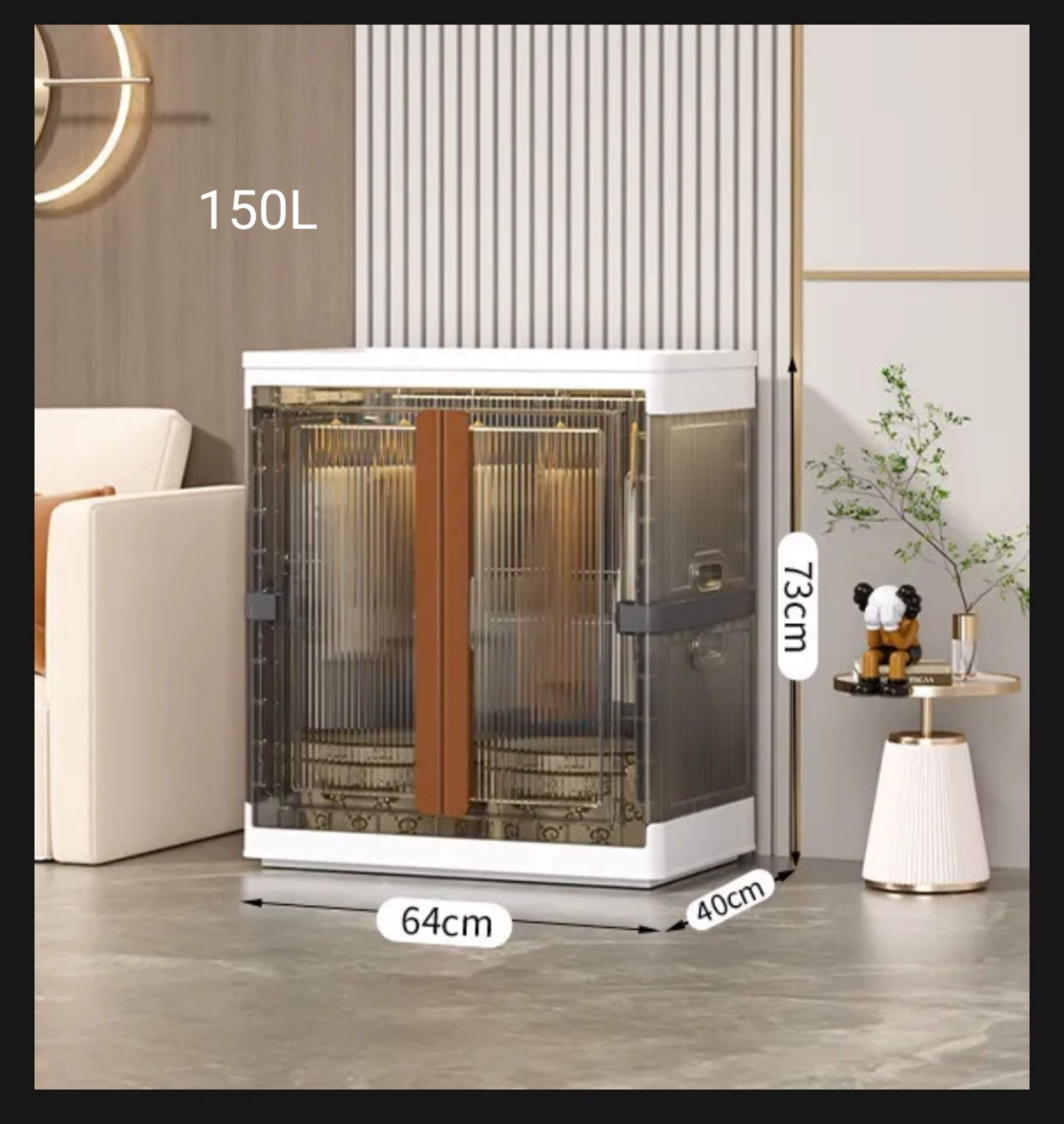 Easyhome.sg 32L 72L Foldable Storage Box Stackable Storage Drawer Cabinet Wardrobe Home ...