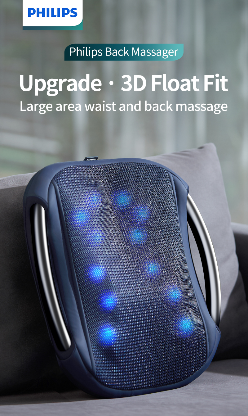 Philips Multifunctional Back Massager with 42℃ Soothing Heating Calf ...