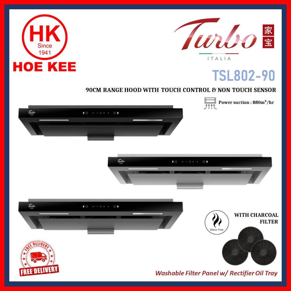 (HOOD+HOB) Turbo Incanto TIA800 73cm 2 Zones Induction Hob +Turbo ...