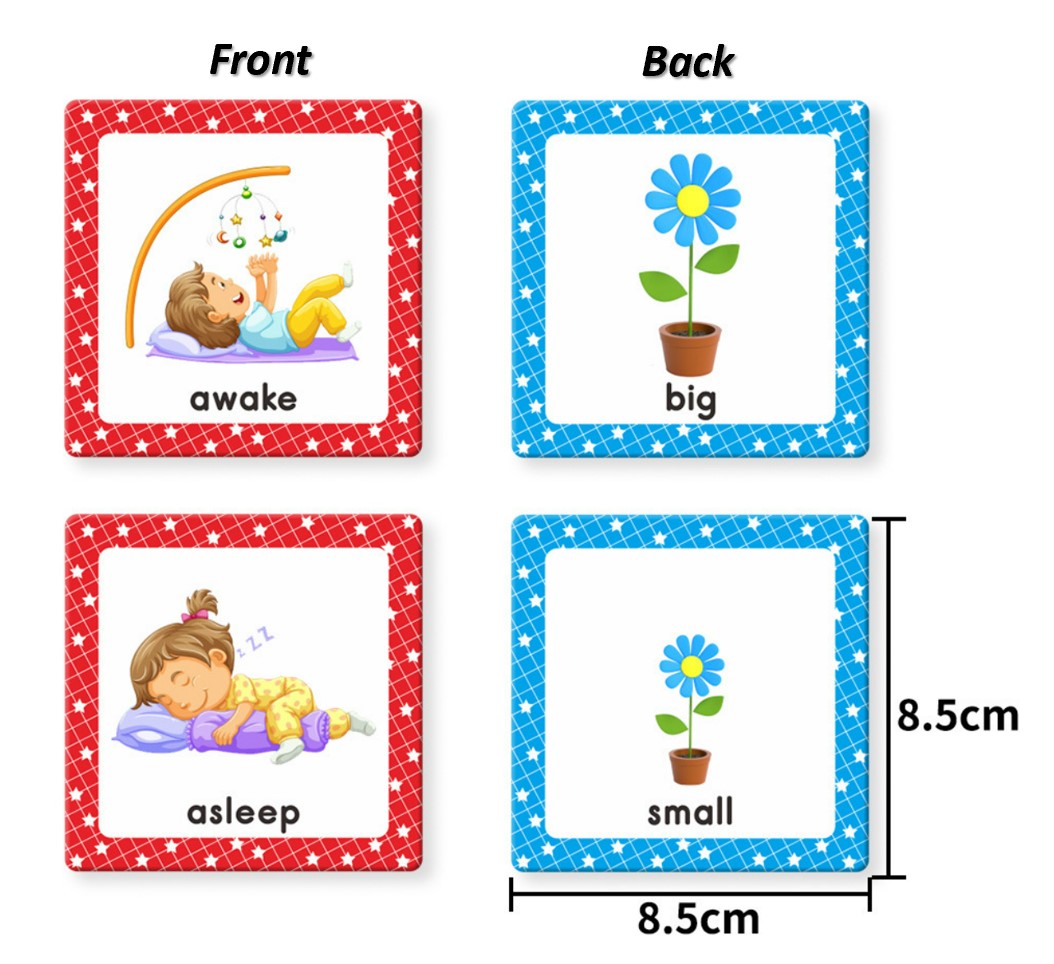 Match The Opposites Flash Cards Pocket Chart Card Match It Cards Game ...