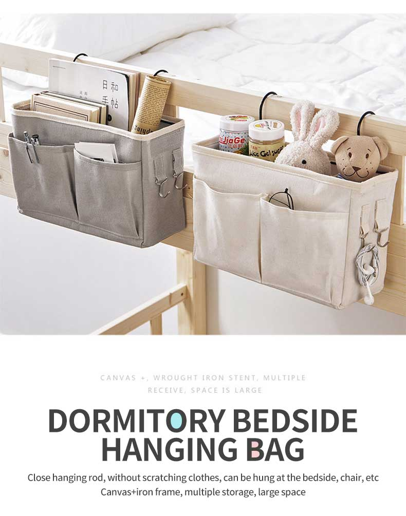 (HOME+) Bedside Tidy Organiser Hanging Storage Holder Cabin Shelf Bunks ...