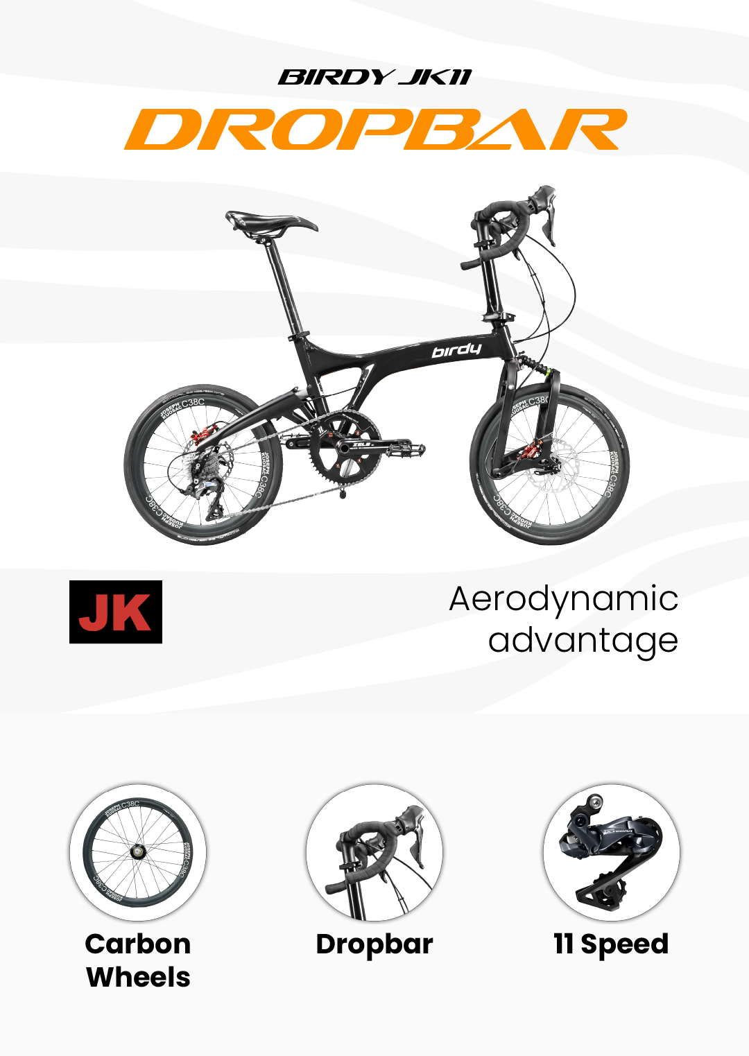 Birdy JK11 Dropbar | 11-Speed | Performance Foldable Bike | Joseph ...