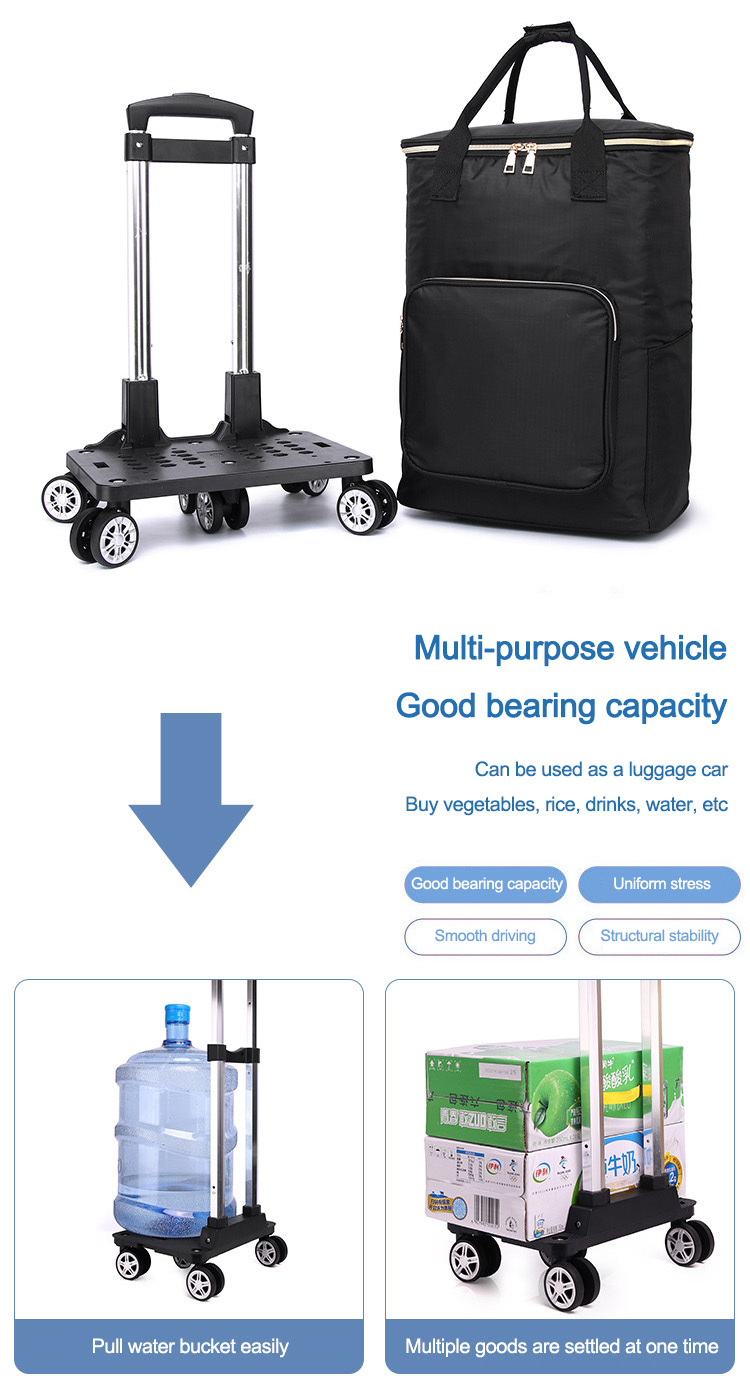 Specool® Fresh Retractable Folding Grocery Shopping Cart Shopping ...