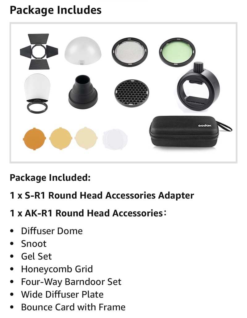 Godox AK-R1 kit for V1,V1Pro ,V100 and 200pro flash,Flash Diffuser,AK ...