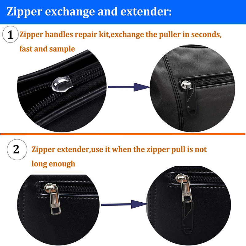 5pcs Metal Pull Tab Thickened Universal Zipper Puller / Removable Bag ...
