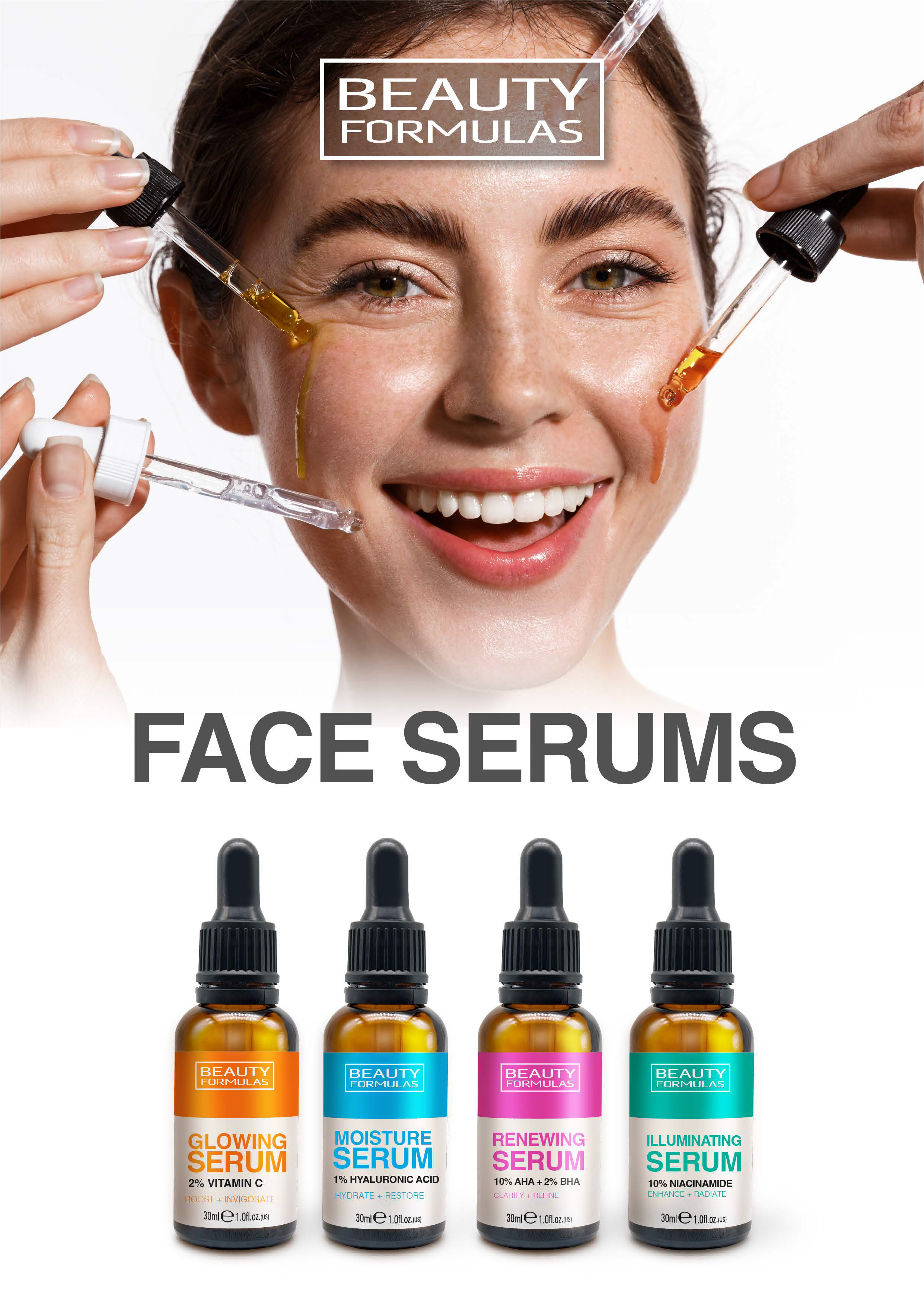 Beauty Formulas Serum 30ml（Moisture / Renewing / Glowing / Illuminating ...