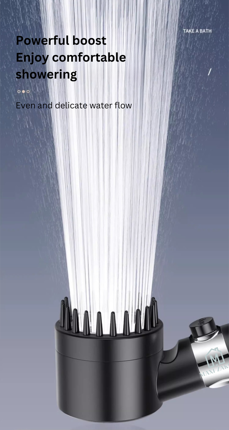 Detachable Shower Head Handheld High Pressure 3 Mode One Button Stop ...