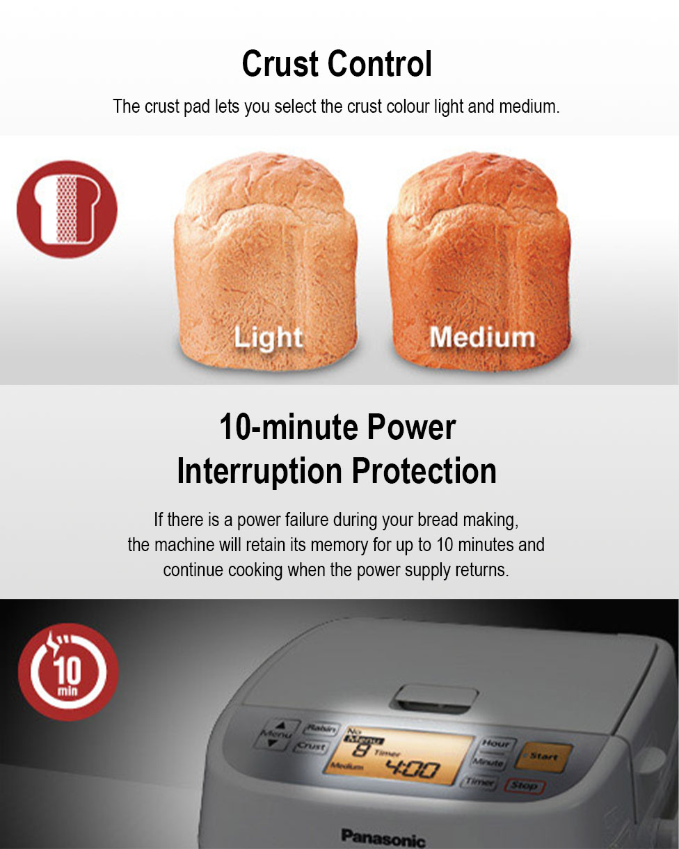 Panasonic SD-P104WSH Breadmaker with 13 menu functions | Shopee Singapore