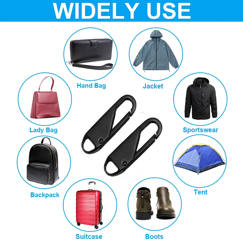 5pcs Metal Pull Tab Thickened Universal Zipper Puller / Removable Bag ...