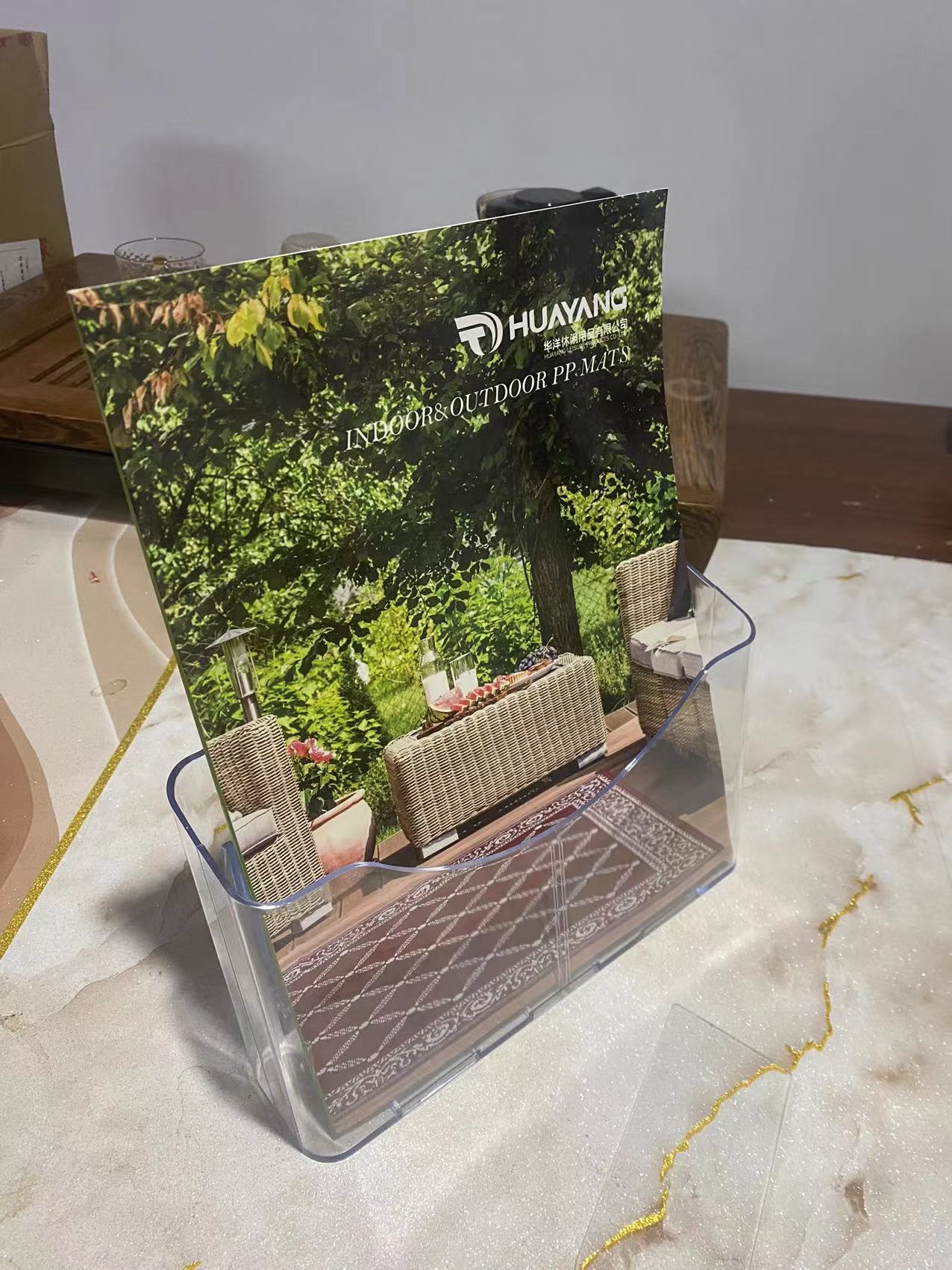 A4 Acrylic Display Stand Desktop File Shelf Multi-Layer Color Page ...