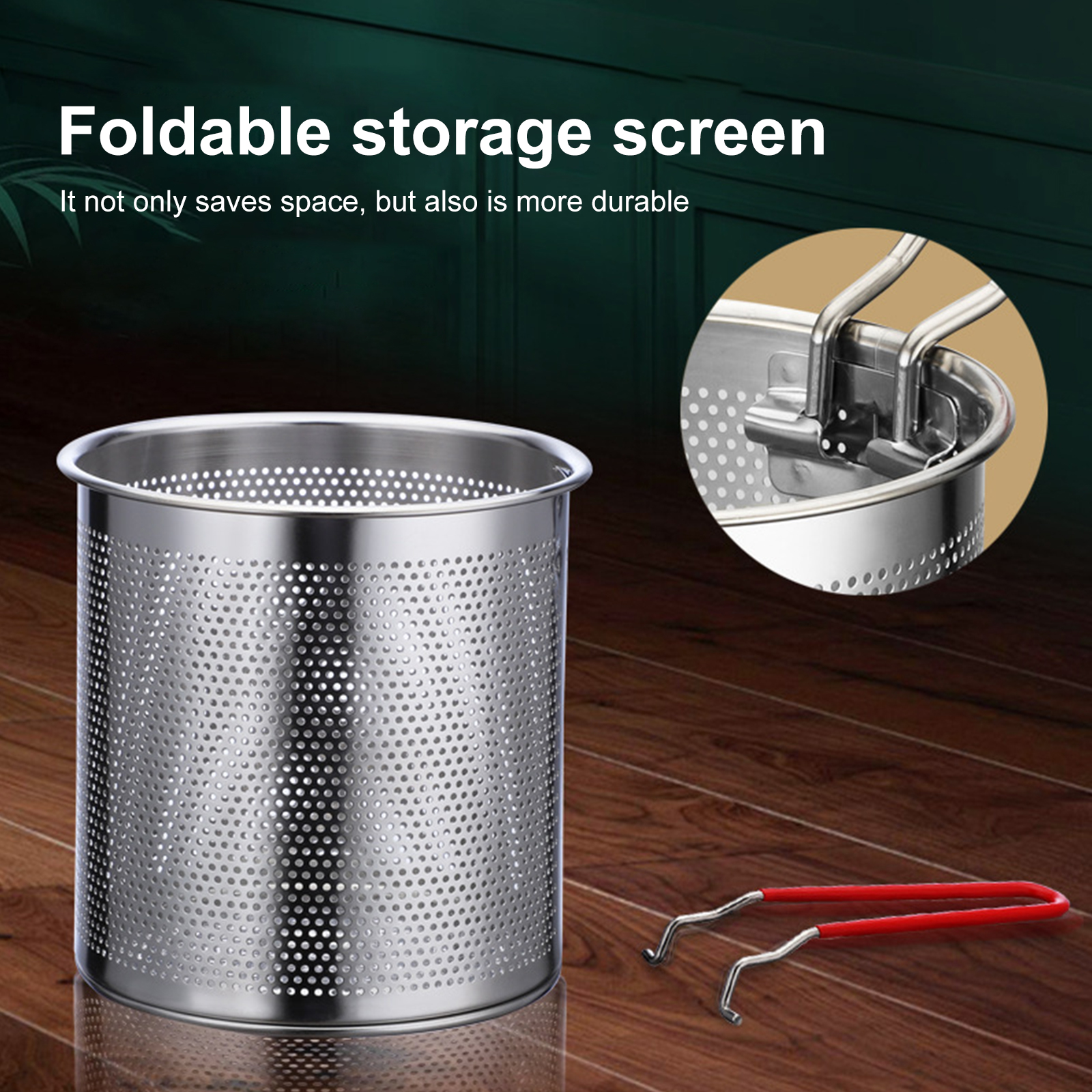 Basket Pot Fryer Fry Deep Frying steel Stainless Fish Strainer French ...