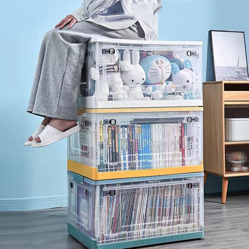 【SG Stock】Foldable Clothing storage box Plastic stackable Organizer ...