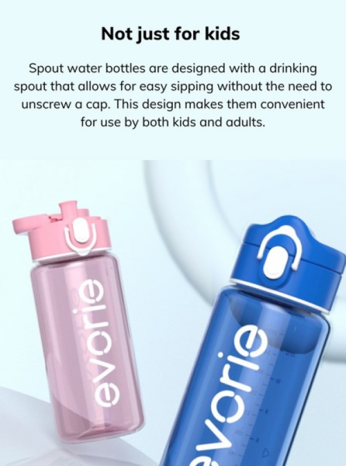 Evorie Tritan Kids Drinking Spout Water Bottle, 380ml (7 Designs) | Shopee Singapore