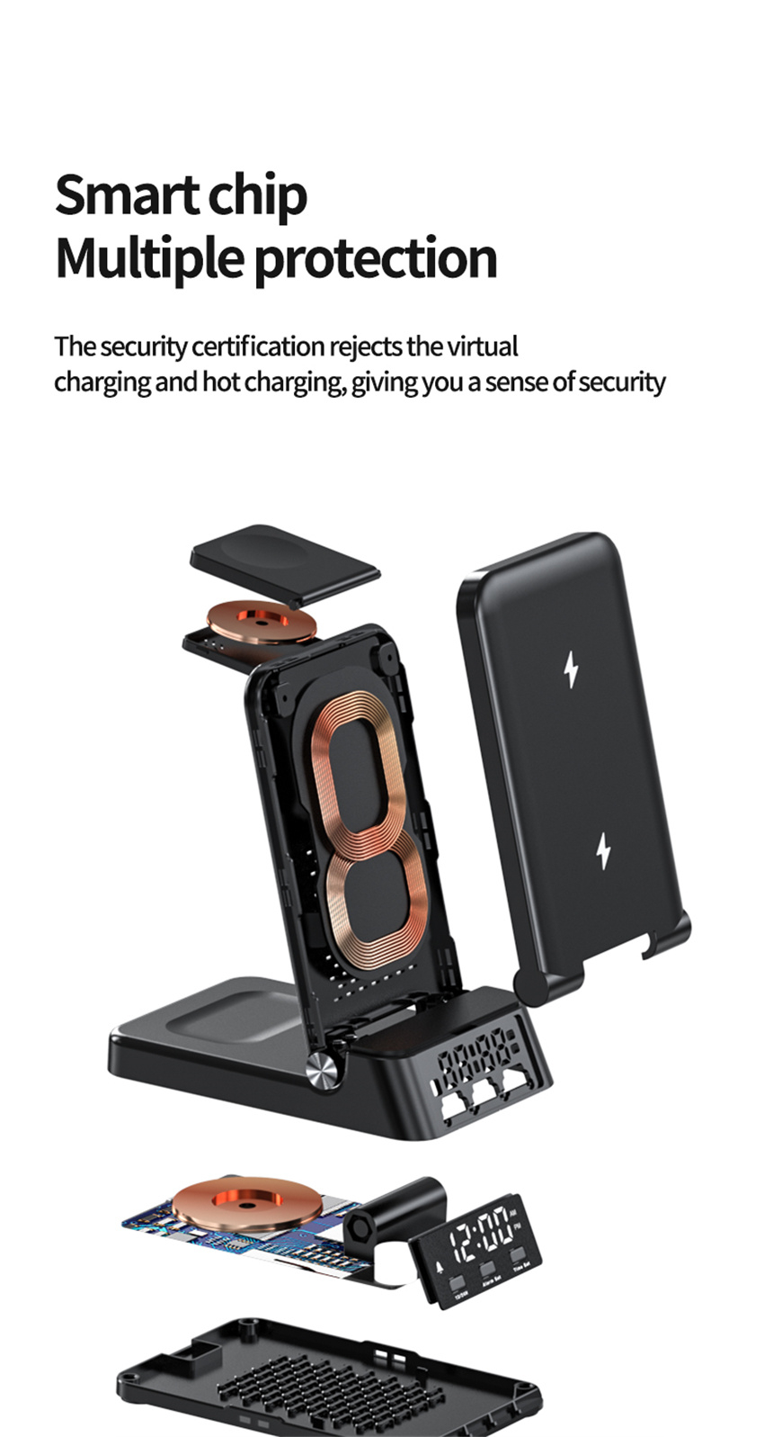 25W wireless charger for All phone Quick charge 4 in 1 Fast charging ...