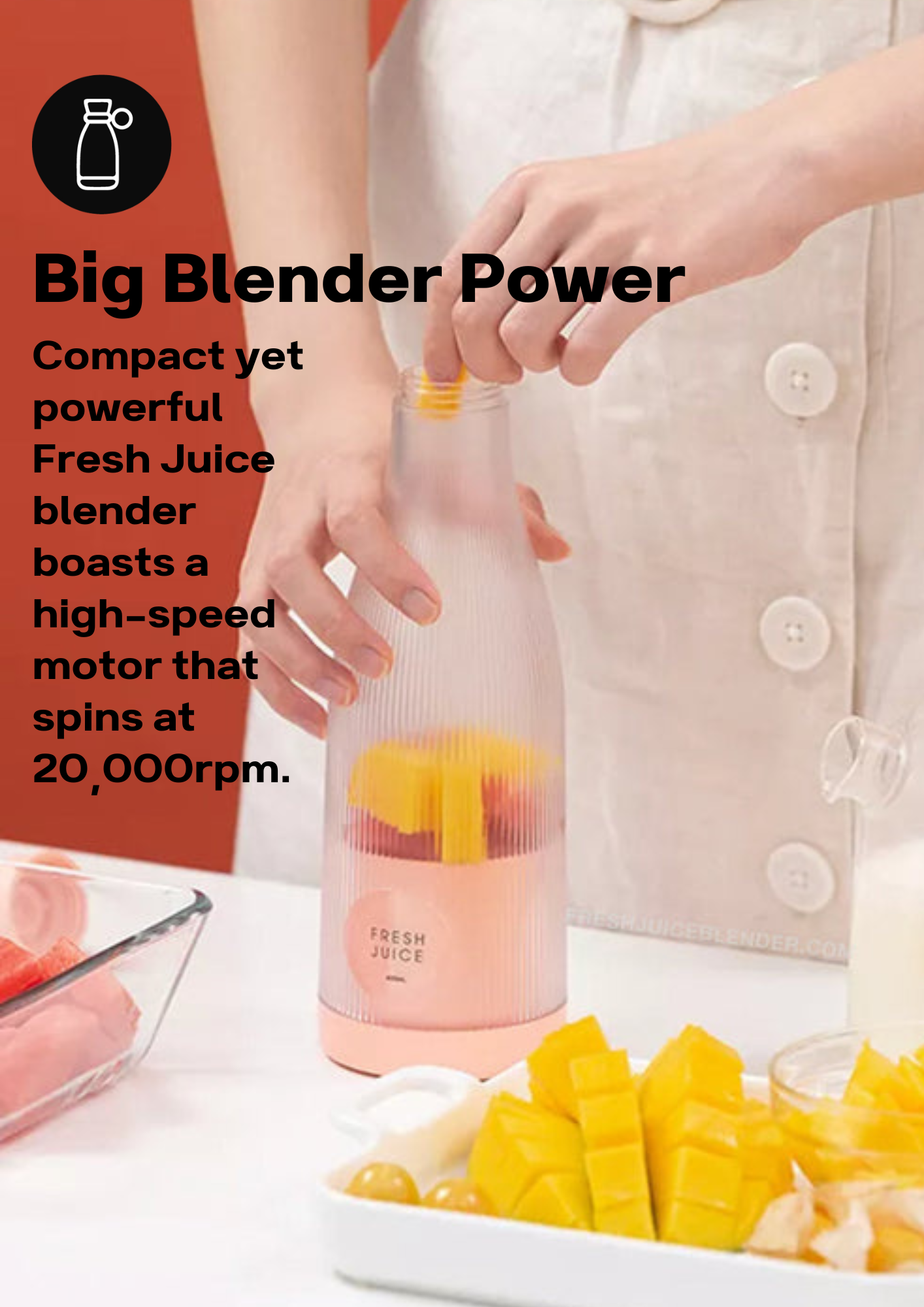 Fresh Juice Portable Bottle Blender Juicer 350ml / 450ml / 1000ml ...