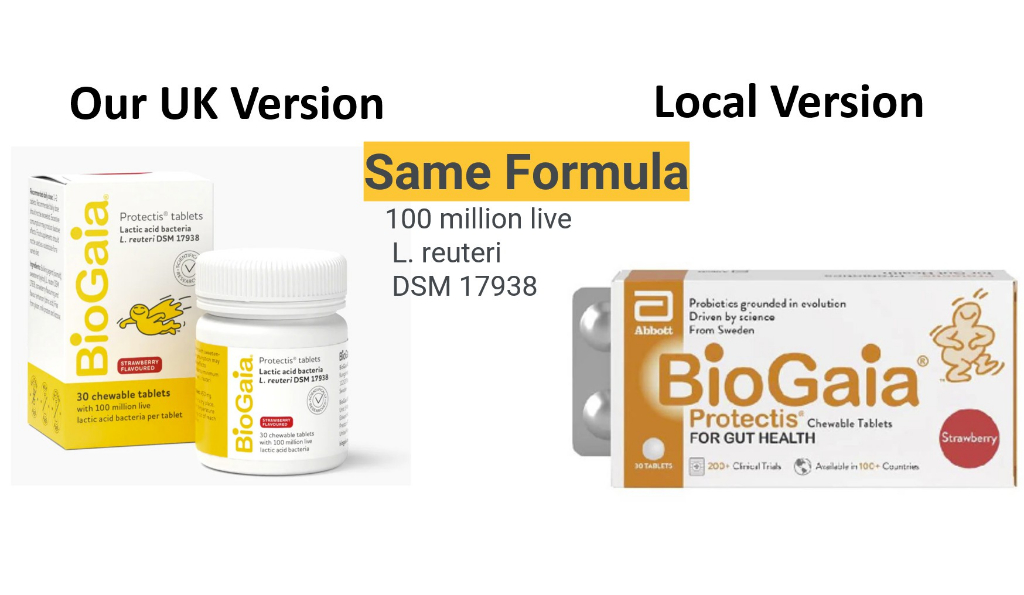 👍Biogaia Protectis 30 Chewable Tablet Strawberry For Kids Gut Health ...