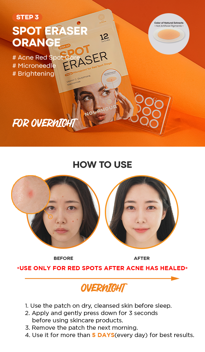 NOLAHOUR Brightening Microneedle Patch 12 Patches Red Spot Care from ...