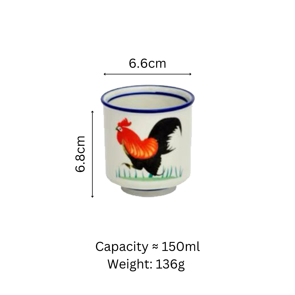 Chinese Retro Nostalgic Rooster Ceramic Cups | Traditional Rooster ...