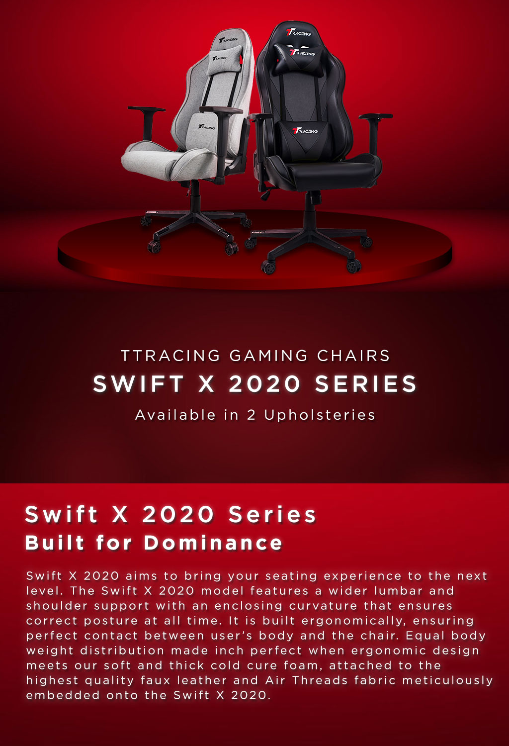 TTRacing Swift X Swift X Pro Gaming Chair Ergonomic Home Office Chair ...