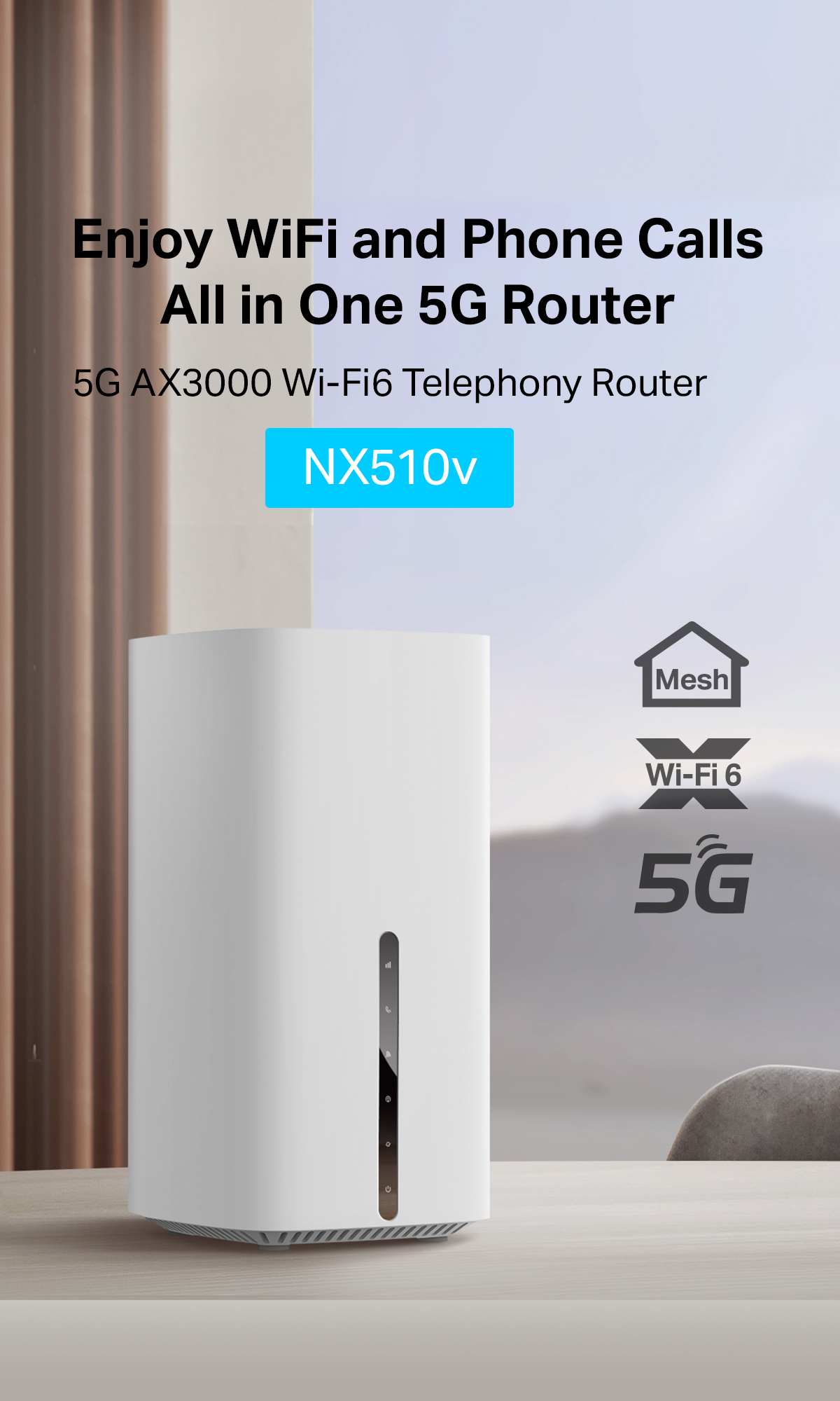 TP-Link AGINET NX510V 5G AX3000 Dual Band WiFi 6 All in one Mobile WiFi ...