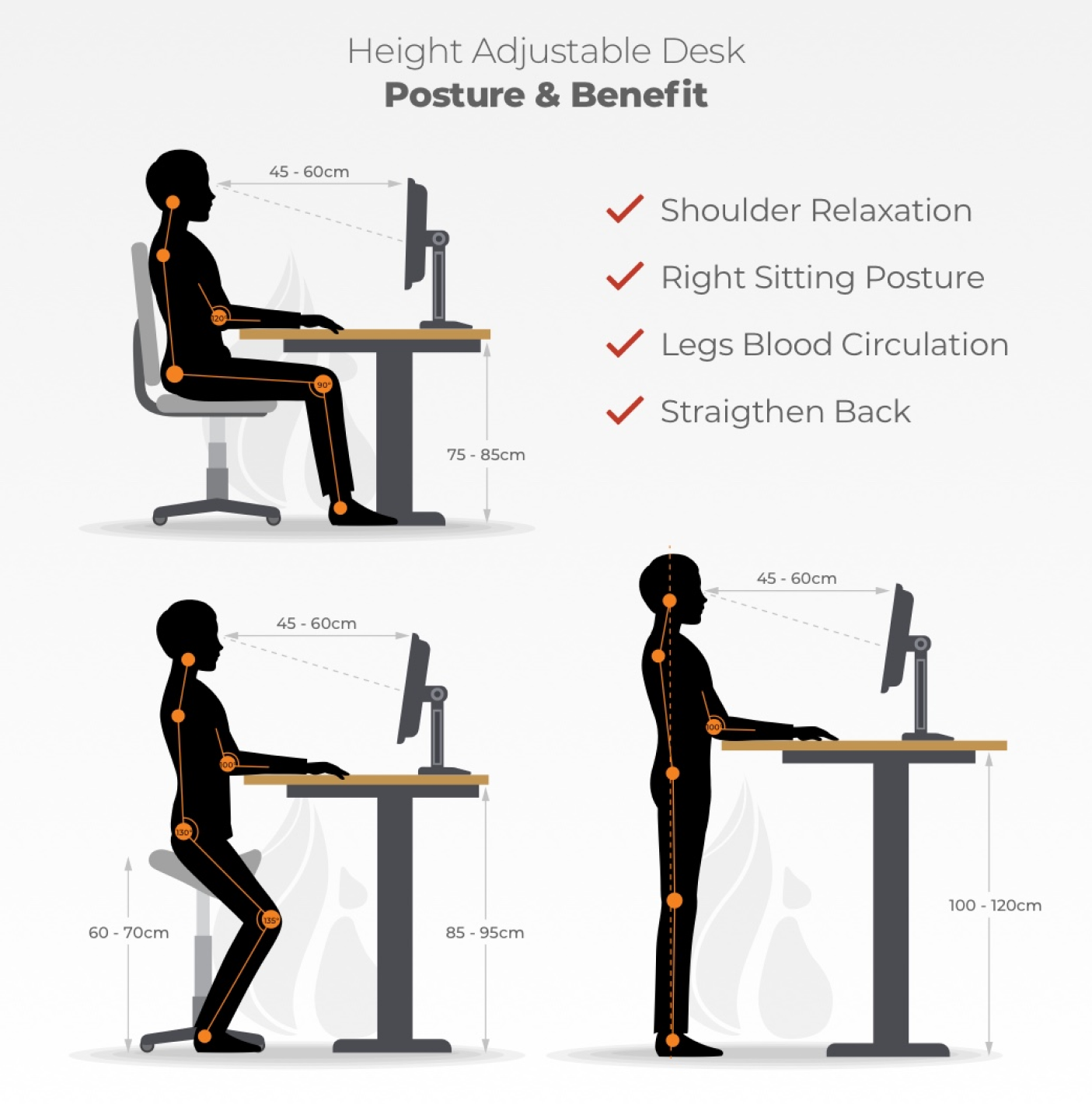 NewStar Height Adjustable Office Table, Office Desk, Workstation Table ...