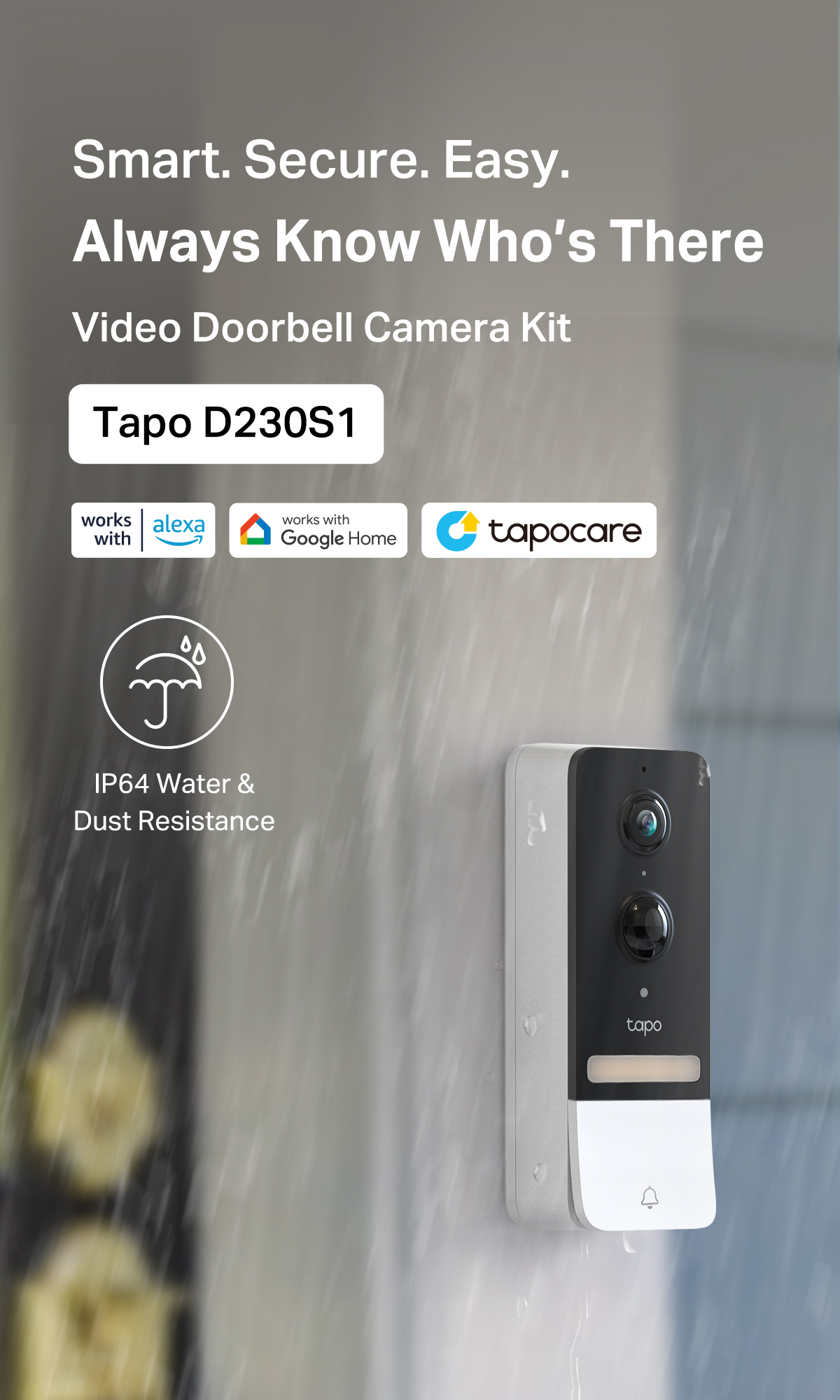 [No1 in SG] Tapo TP-Link Smart Doorbell Viewer Long Battery Life ...