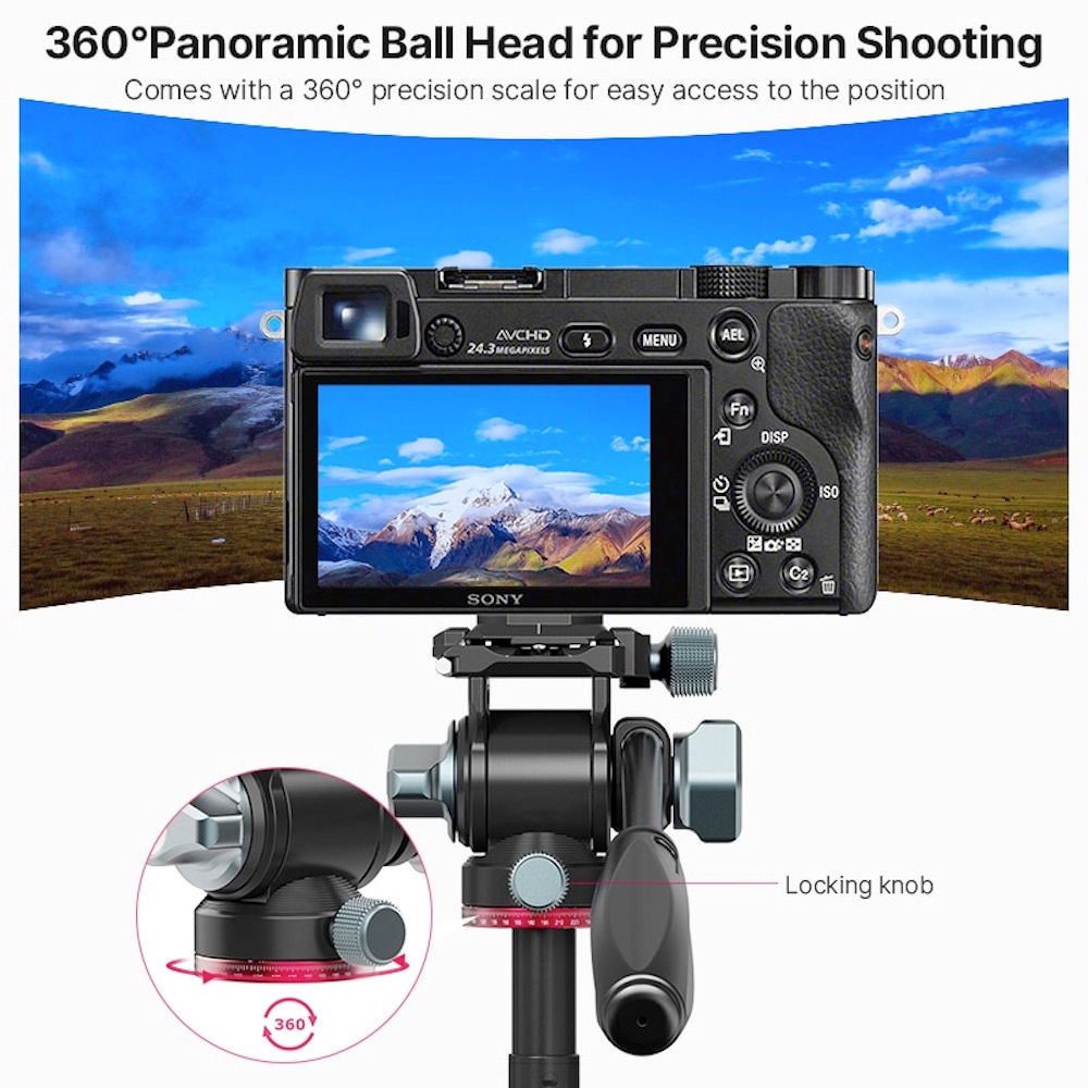 ULANZI U-190 Panoramic Mini Fluid Head Head for Camera Tripod | Shopee ...