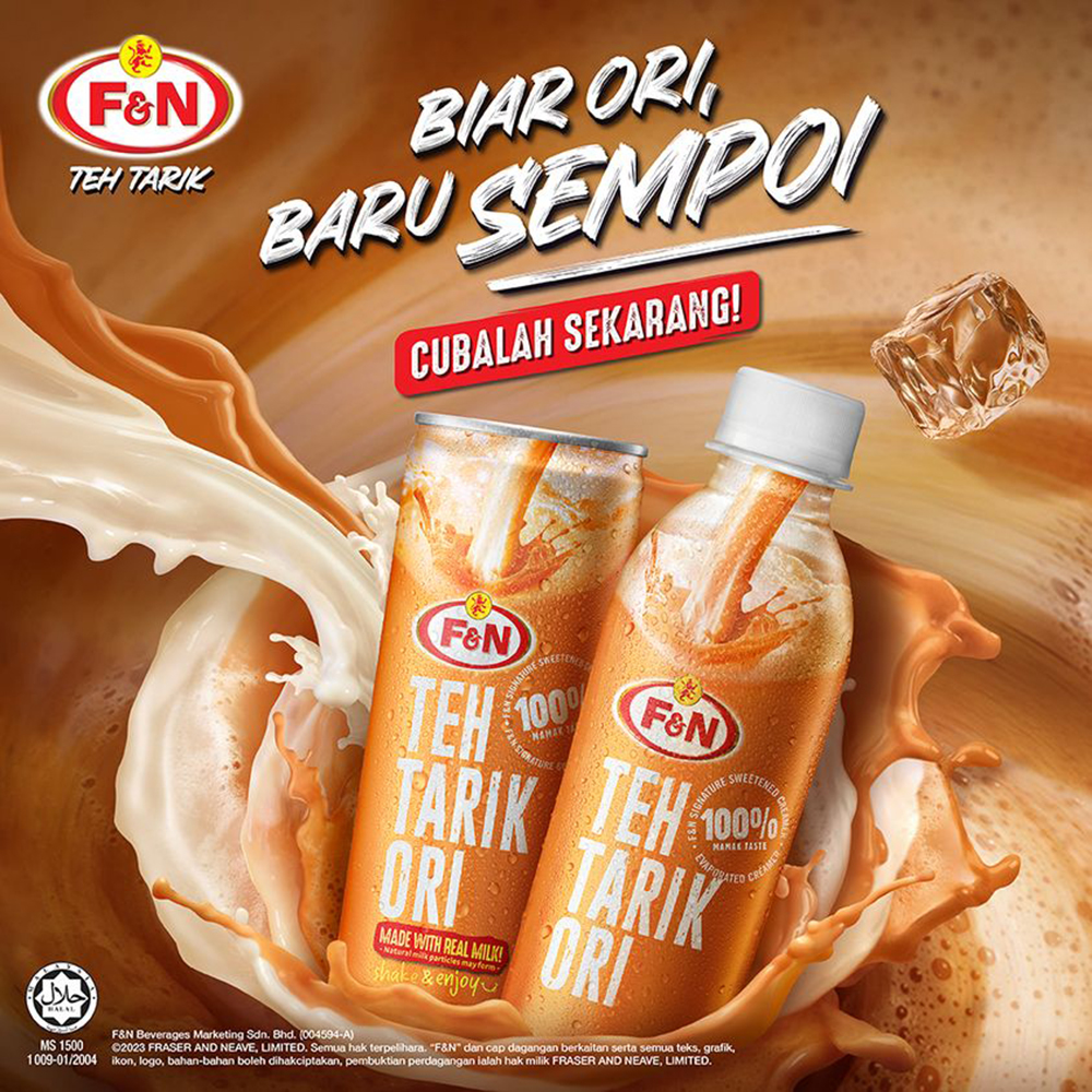 (4 X 270ml) F&N Teh Tarik Milk Tea Original MYDelight SG Ready Stock ...