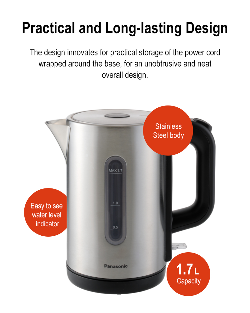 Panasonic 1.7L SUS Electric Kettle NC-K301SSH | Shopee Singapore