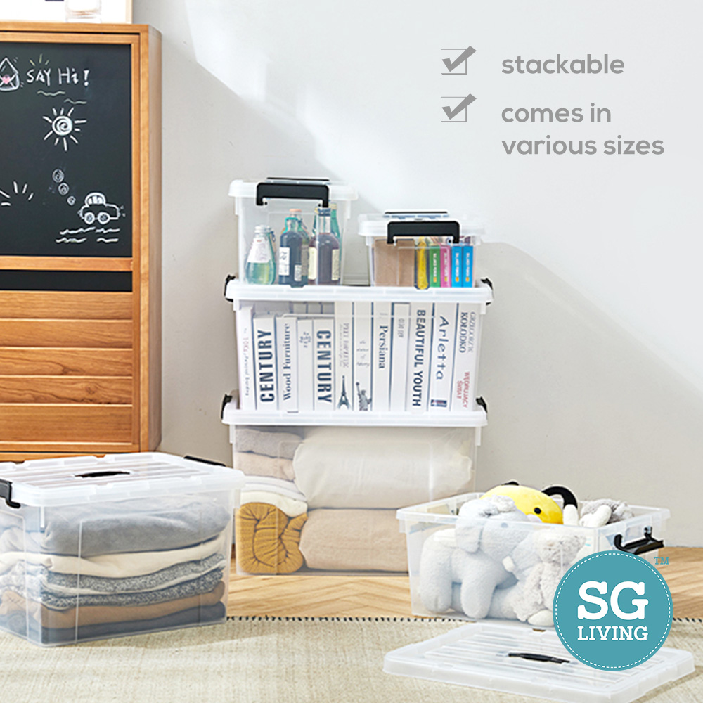 (SG Ready Stock) Stackable Storage Box | Heavy Duty | Transparent ...