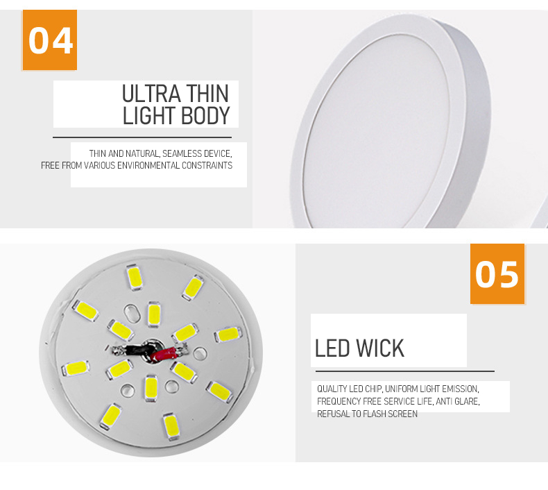 Tricolor Led downlight Light Surface Mounted ceiling light 6W 12W 18W ...