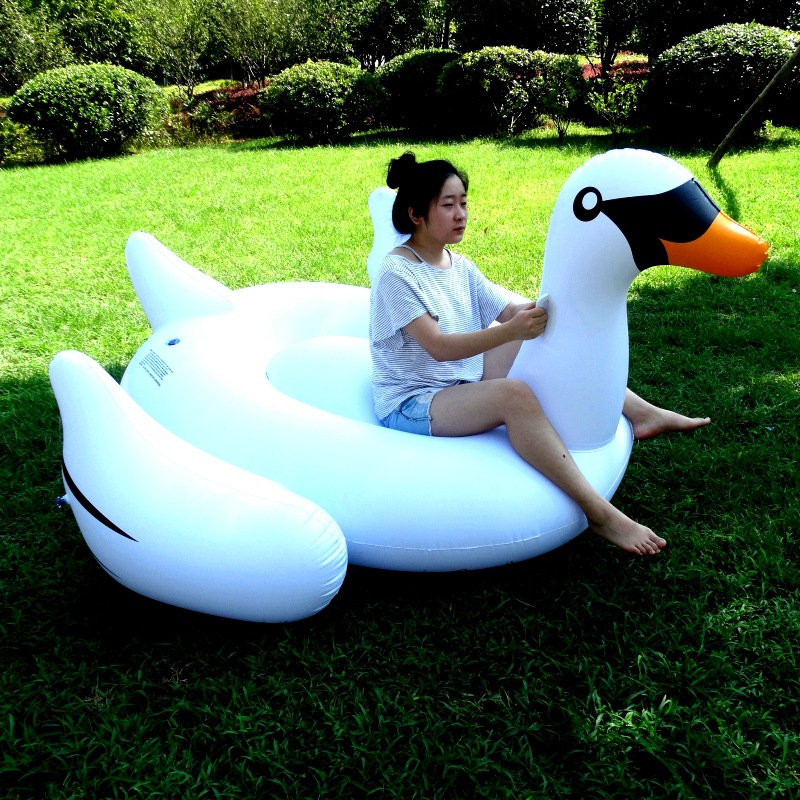 Giant Floatie White Swan Inflatable Float Swimming Pool Party Floats ...