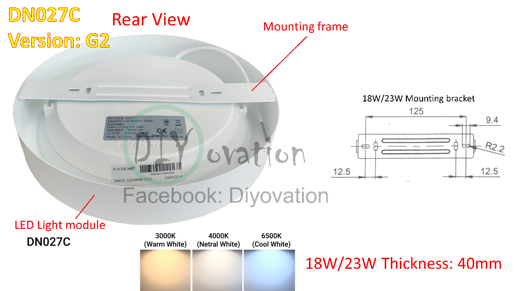 Philips 9W/15W/18W/19W/ 23W DN027C LED Ceiling Light/ High Brightness ...