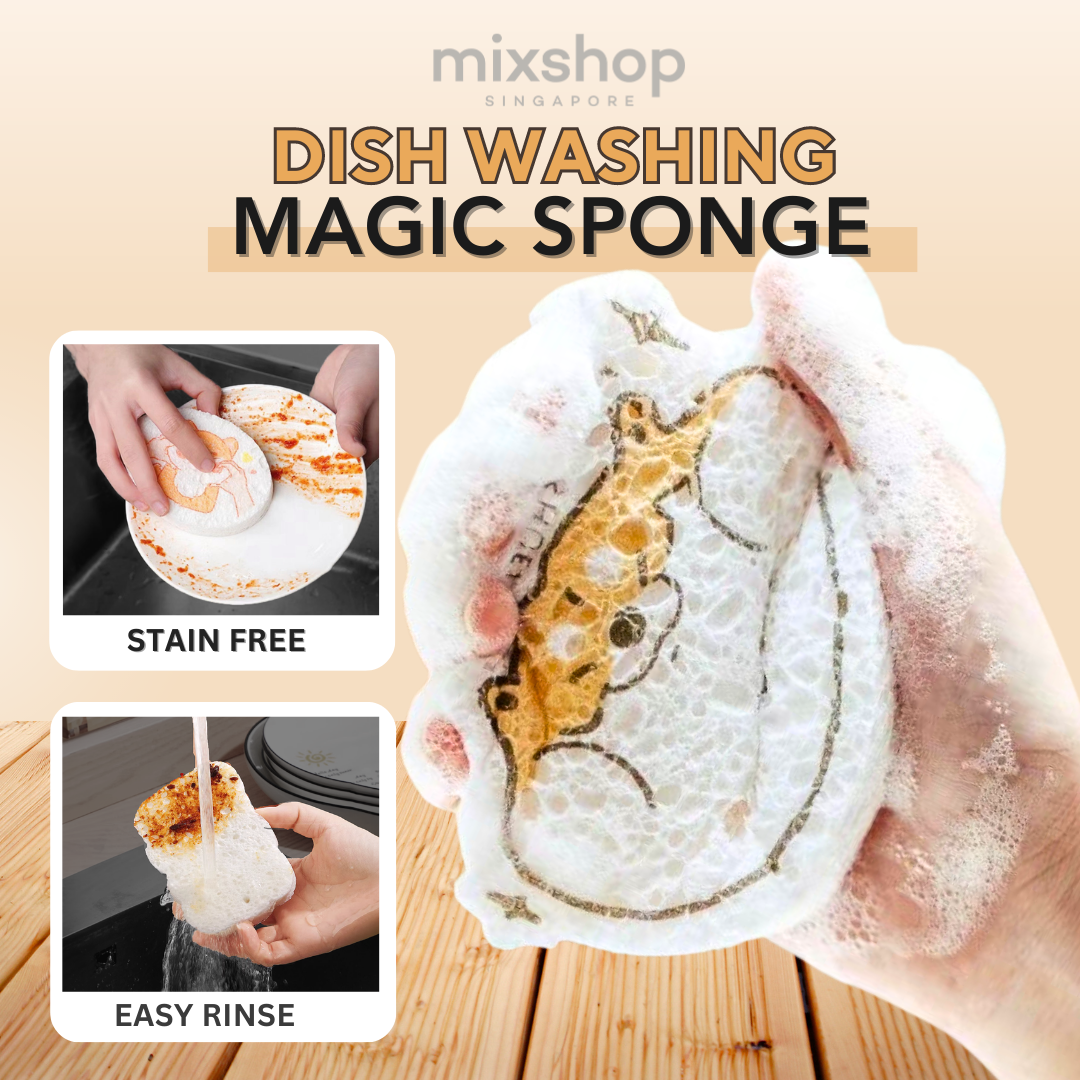 mixshop Magic Wood Pulp Dishwashing Cleaning Sponge [FREE HANGING ...