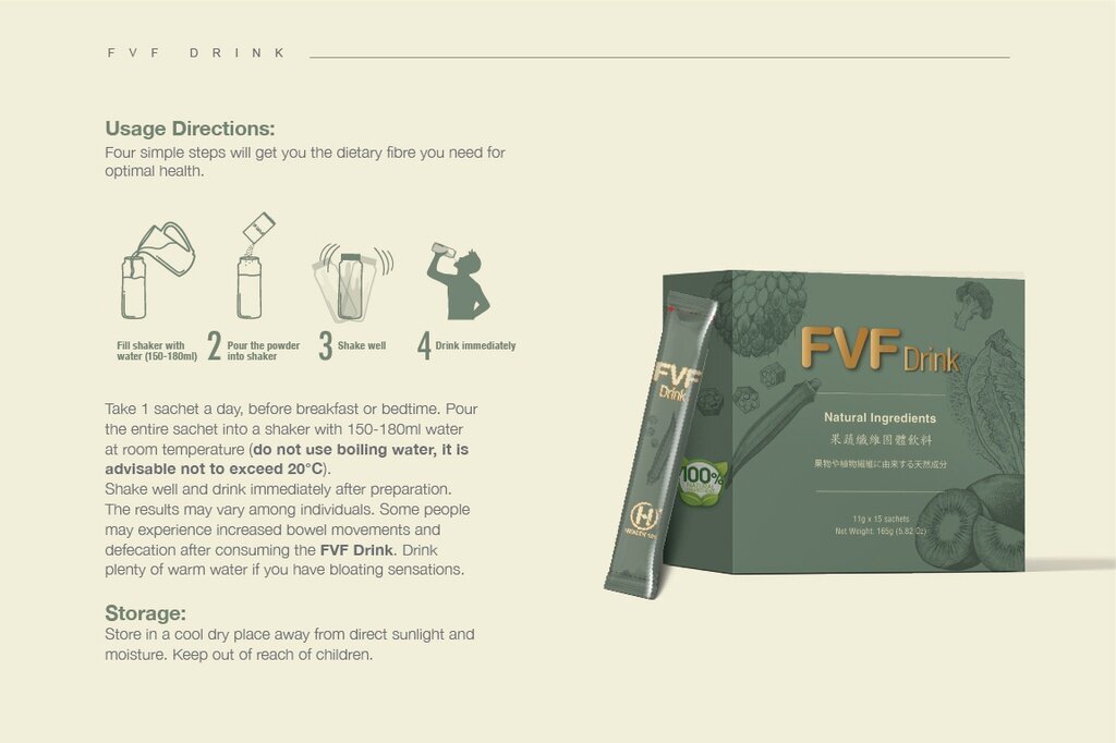 FVF Drink, 15 sachets | Control Blood Sugar | Diabetic Friendly | No ...