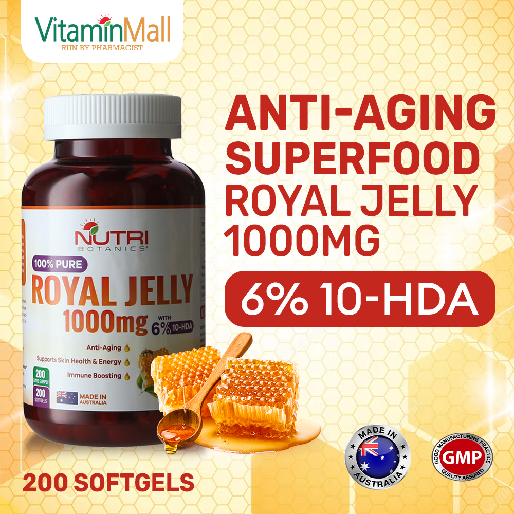 [TWIN PACK] Nutri Botanics Royal Jelly 1000mg - Anti Aging Supplement ...