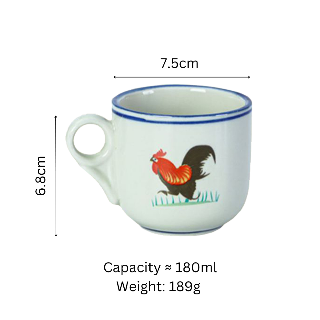 Chinese Retro Nostalgic Rooster Ceramic Cups | Traditional Rooster ...