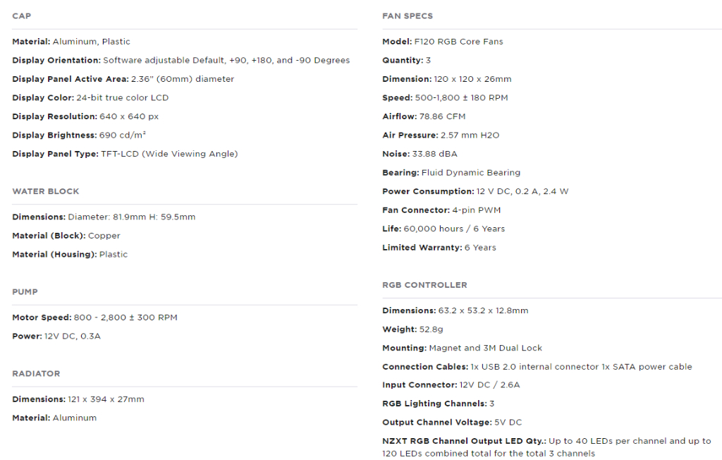 NZXT Kraken ELITE 360 RGB V2 / Non RGB, AIO Liquid Cooler with LCD Display - Black & White ...
